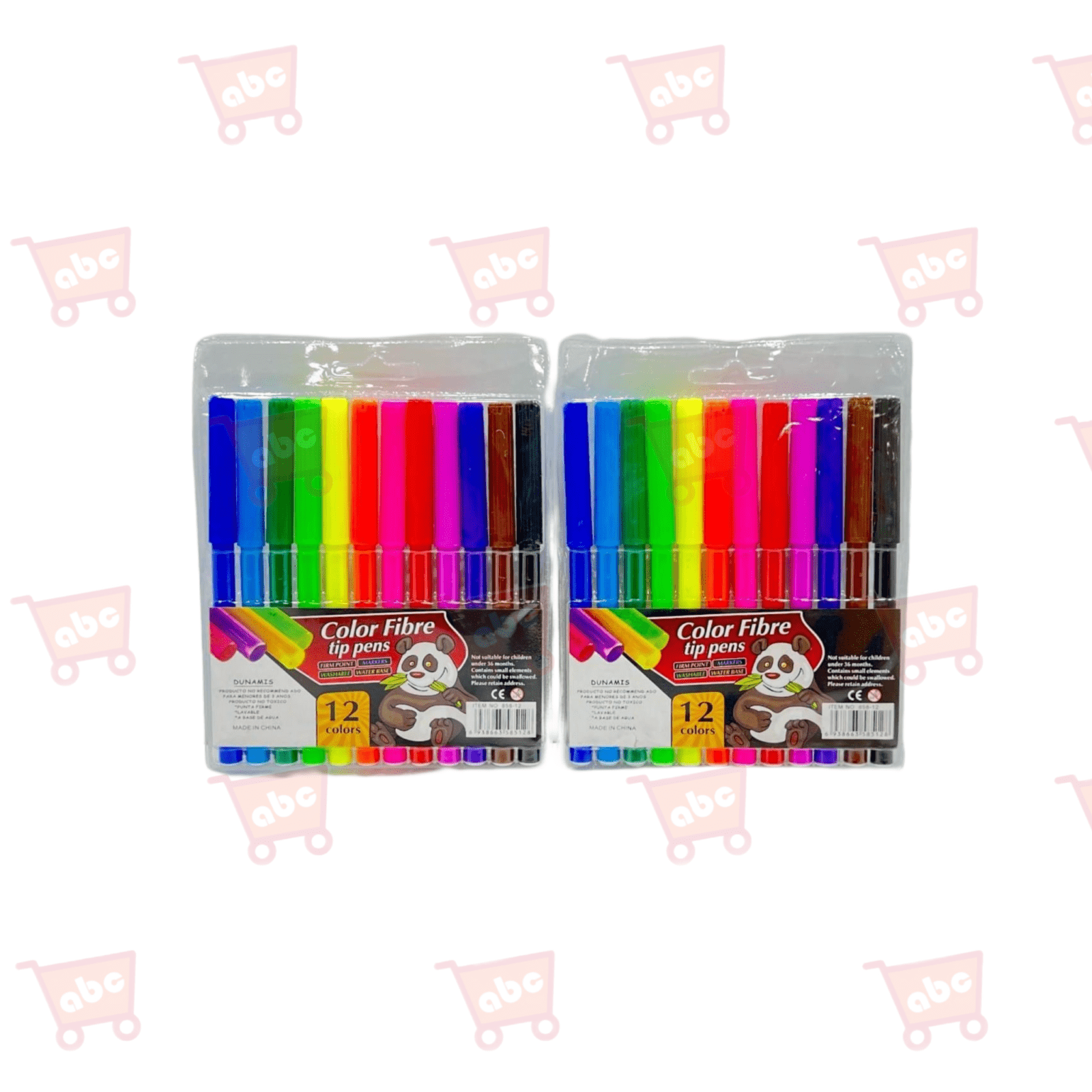 2 Sets de 12 plumones delgados – ABC Import
